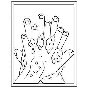 Hand Washing Germ Coloring Pages Sketch Coloring Page