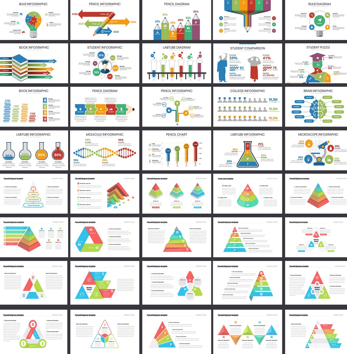 Infographic Pack Presentation Asset Powerpoint Template - Etsy