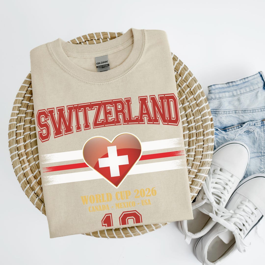 Switzerland Soccer T Shirt World Cup 2026, Swiss Football Fan Tee ...