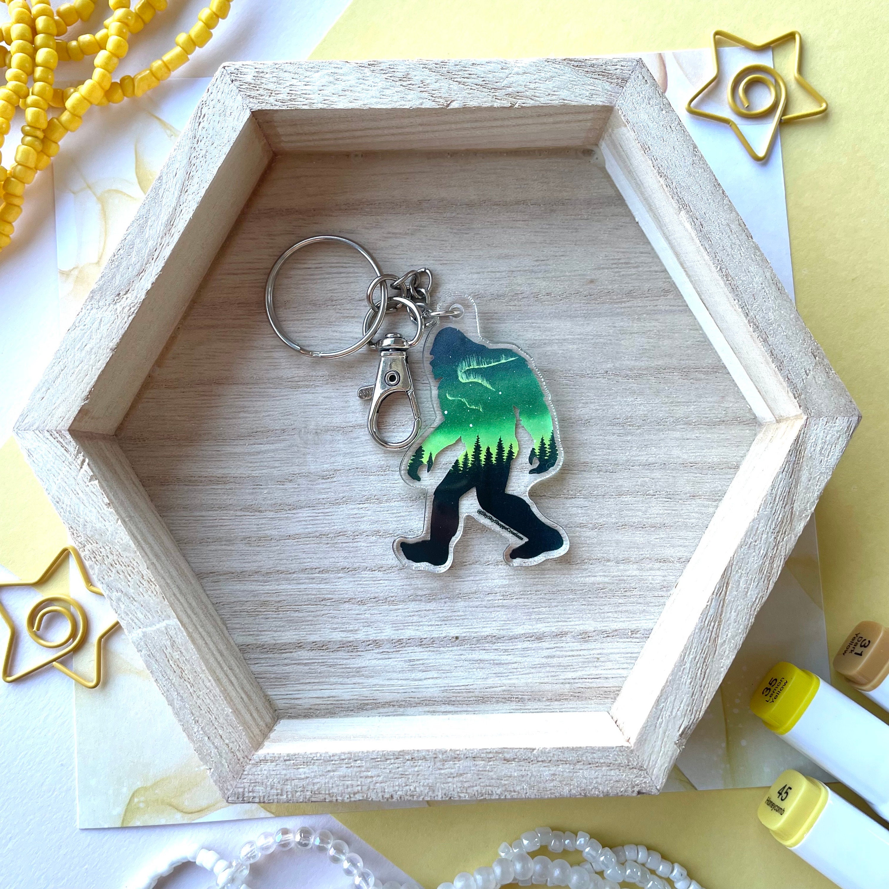 Acrylic Keychain bigfoot in the Lights, Bigfoot, Yeti, Sasquatch ...