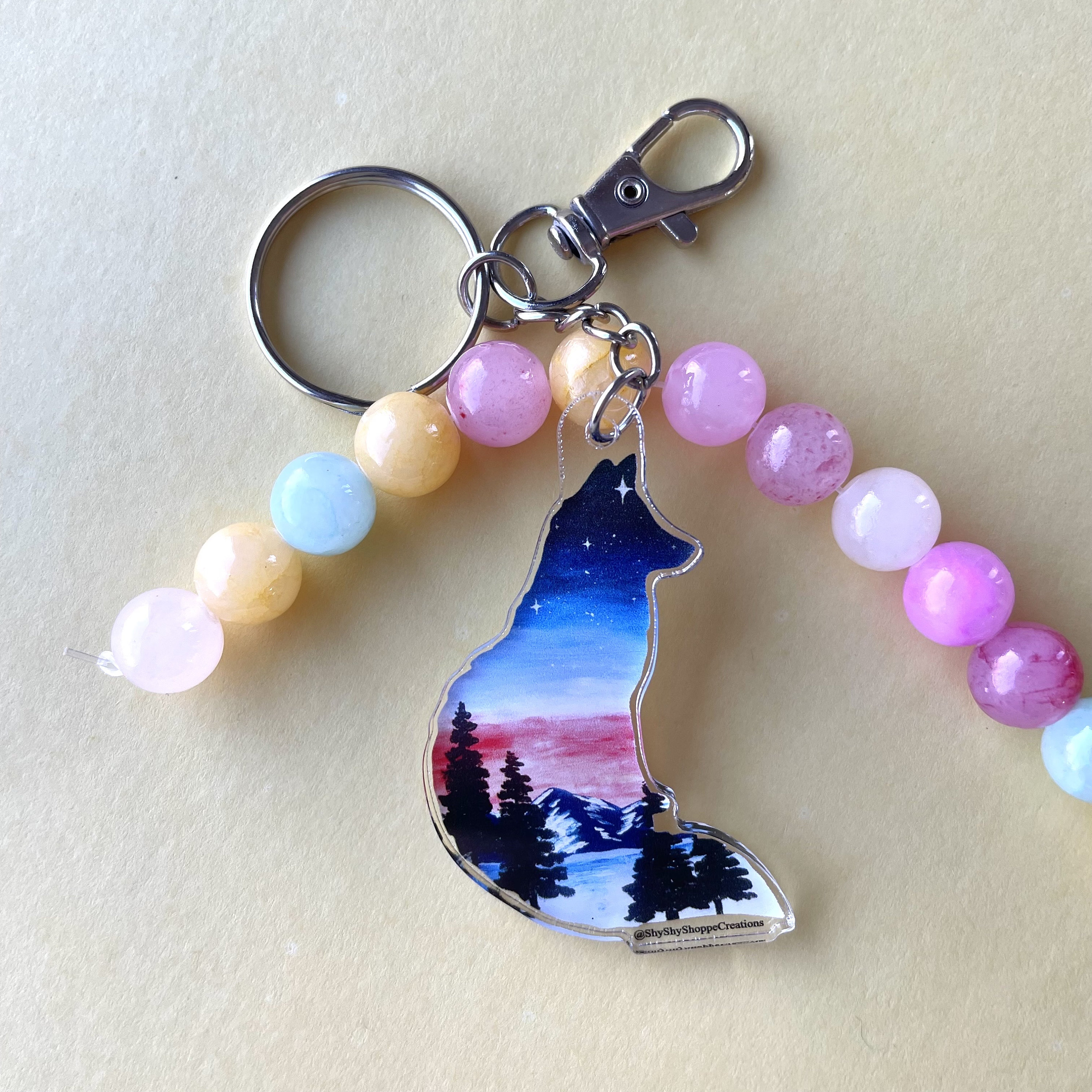 Acrylic Keychain ‘fox Mountain’, Mountain, Fox, Alaska, Scenery ...