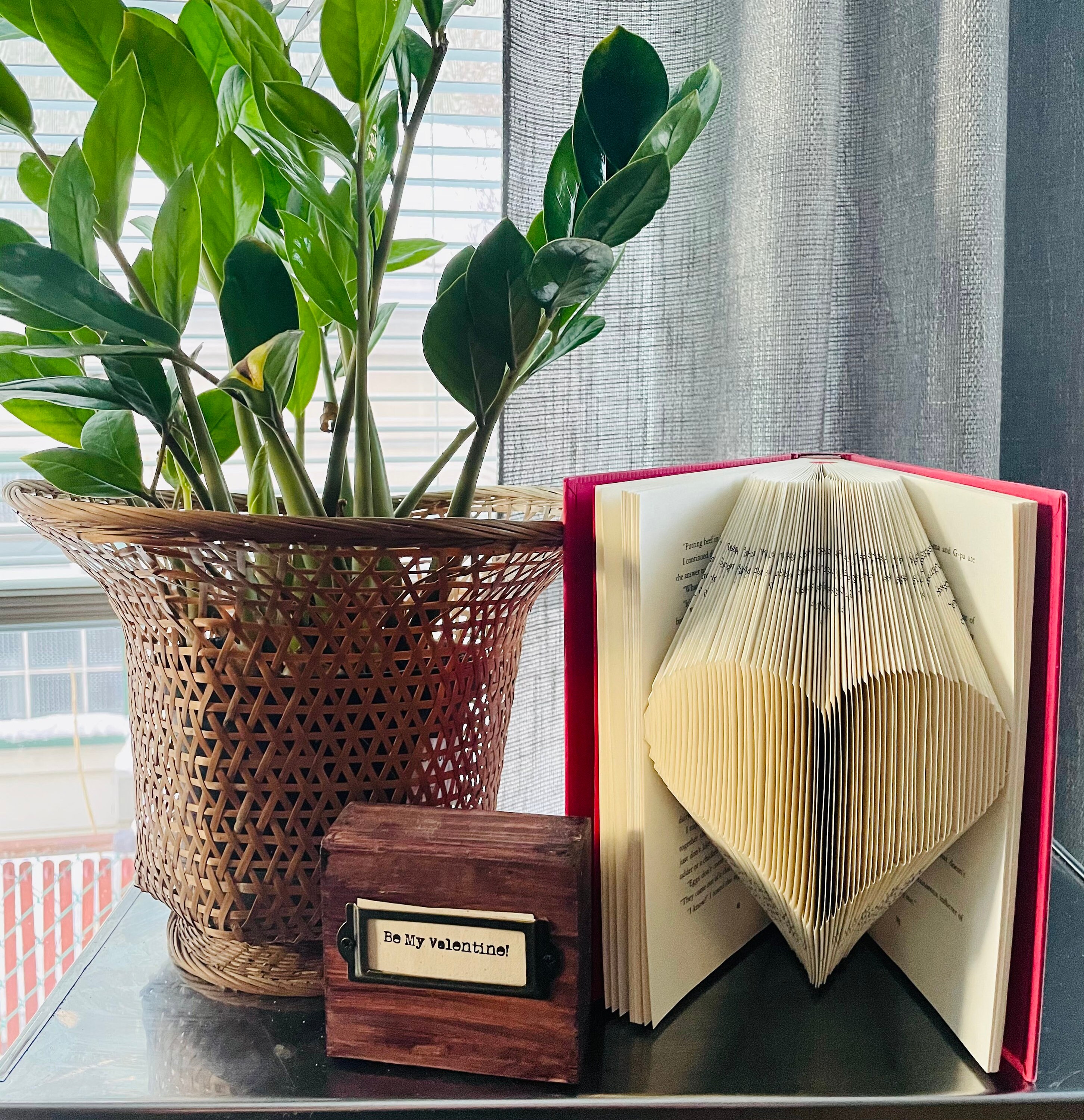 Initial Folded Book Monogrammed Book Monogrammed Gift | Etsy