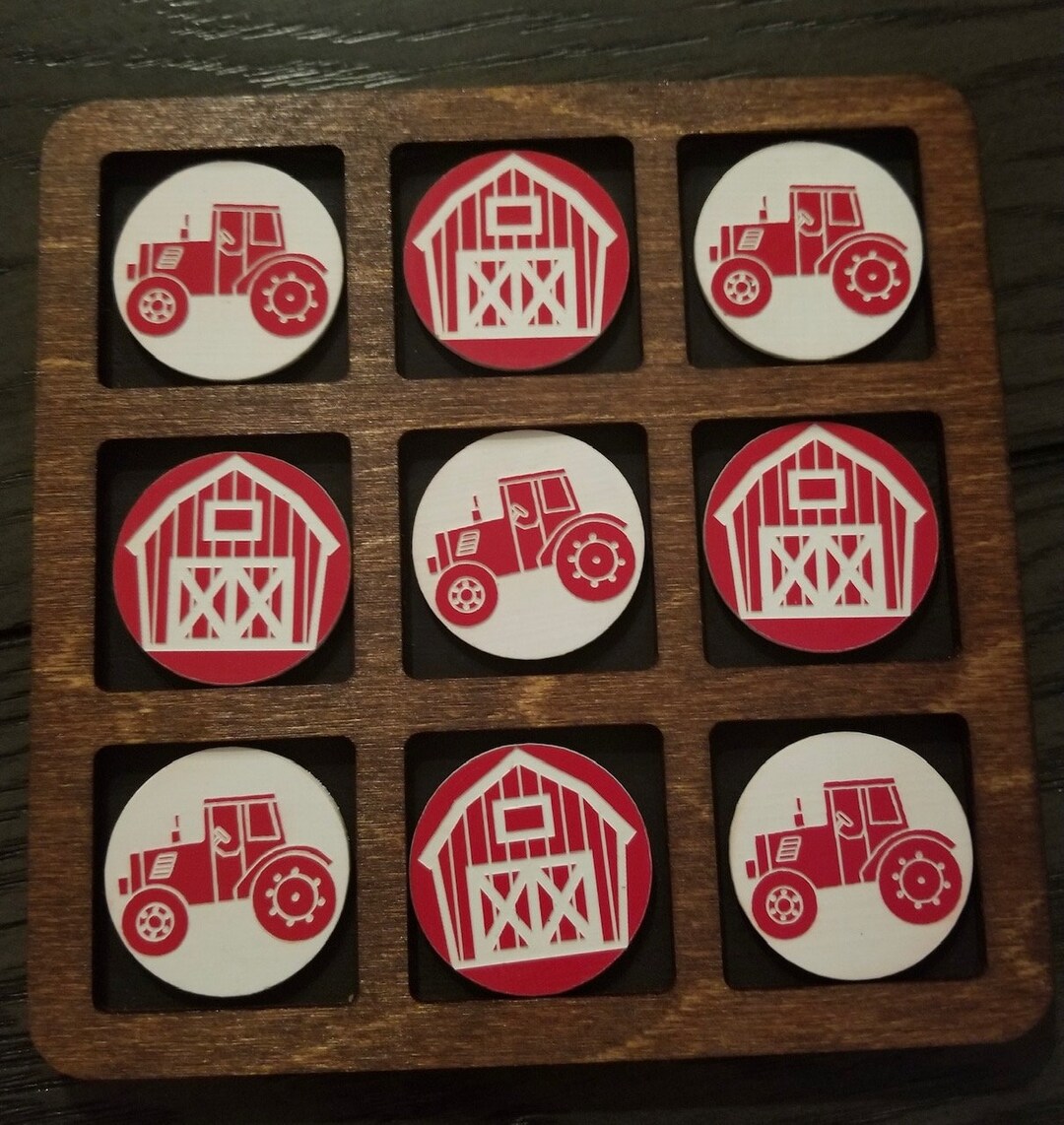 Farm Tic Tac Toe Board - Etsy