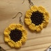 Sunflower Earrings Crochet Pdf Pattern, Crochet PDF Pattern, Earring ...