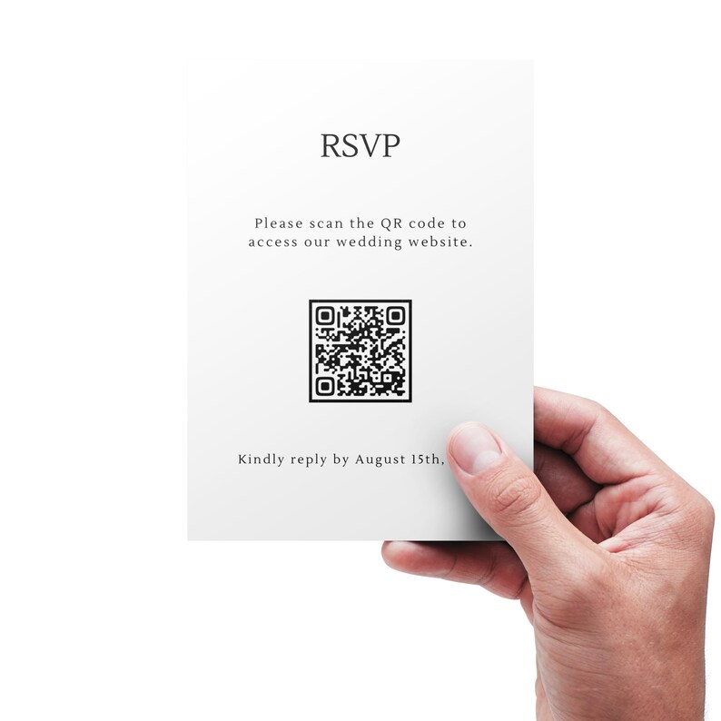 Wedding RSVP Card: Digital QR Code, Mini-website, Printable - Etsy