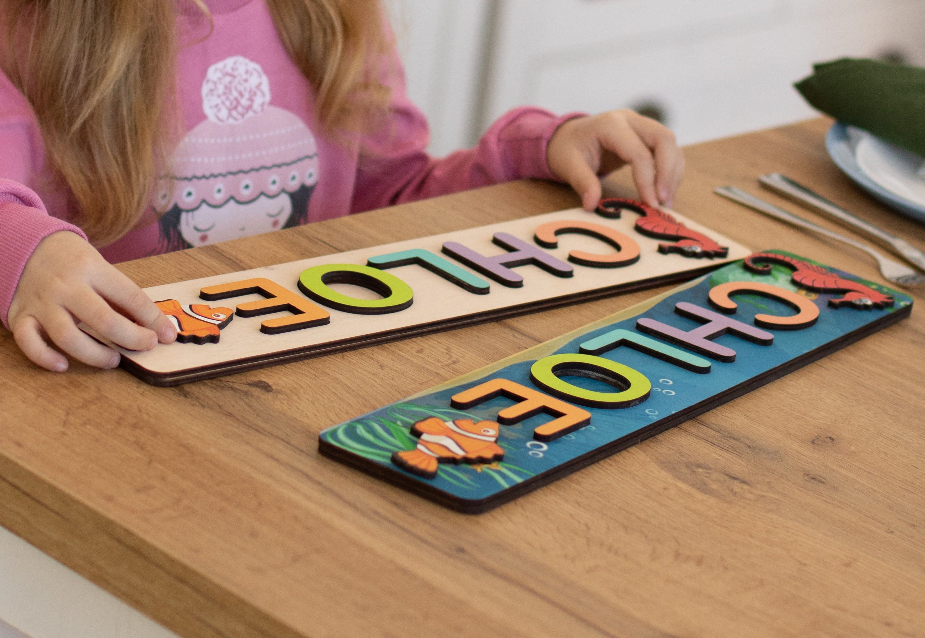 Wooden Name Puzzle With Pegs Independently Tested, Child Safe Made in ...