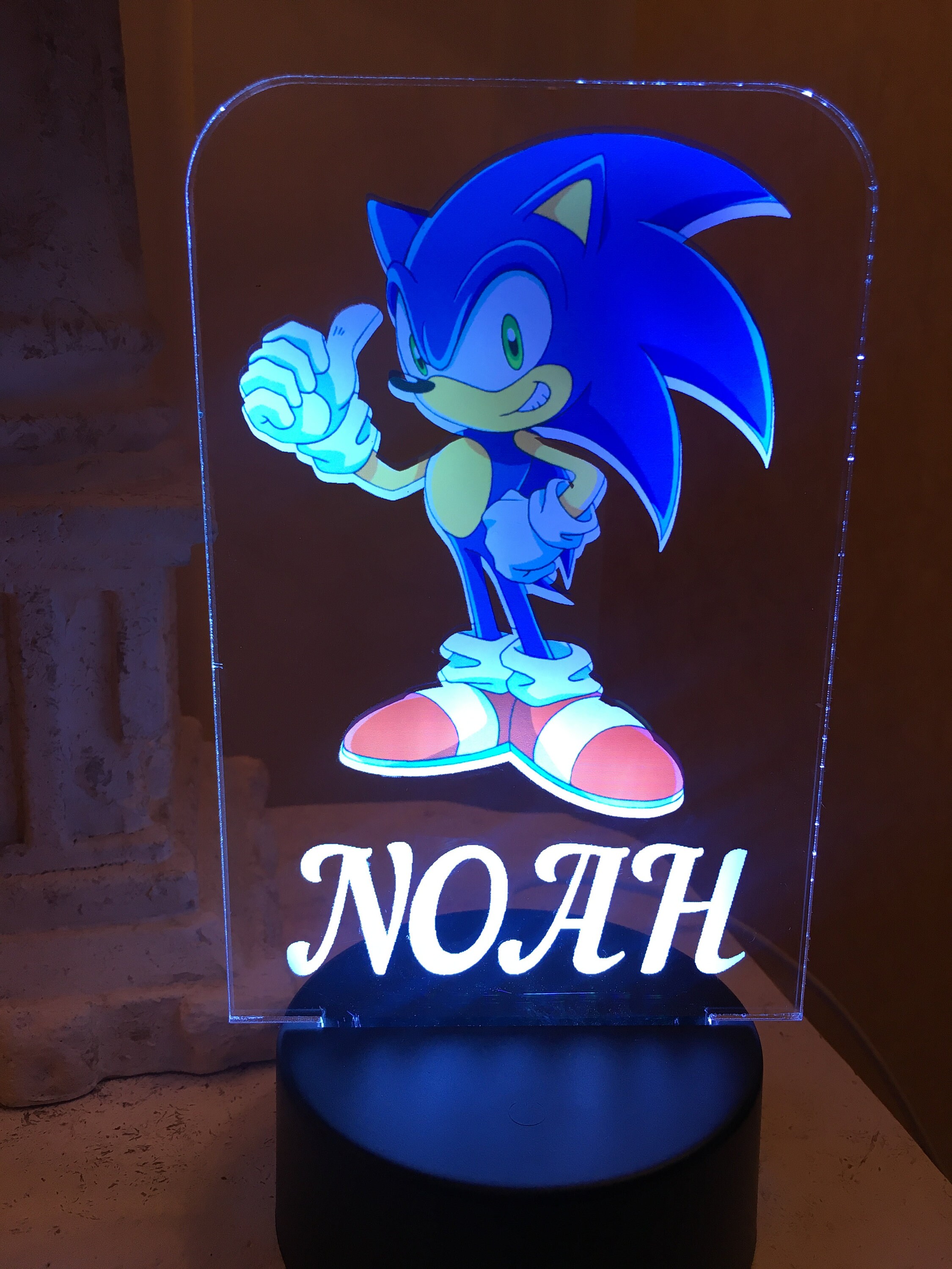 The Hedgehog, Night Light, Personalized Light Boy's Room, Kid's Bedroom ...