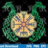 Norse viking Compass Collection SVG Valknut, Odin, Valkyrie, Thor Paper ...