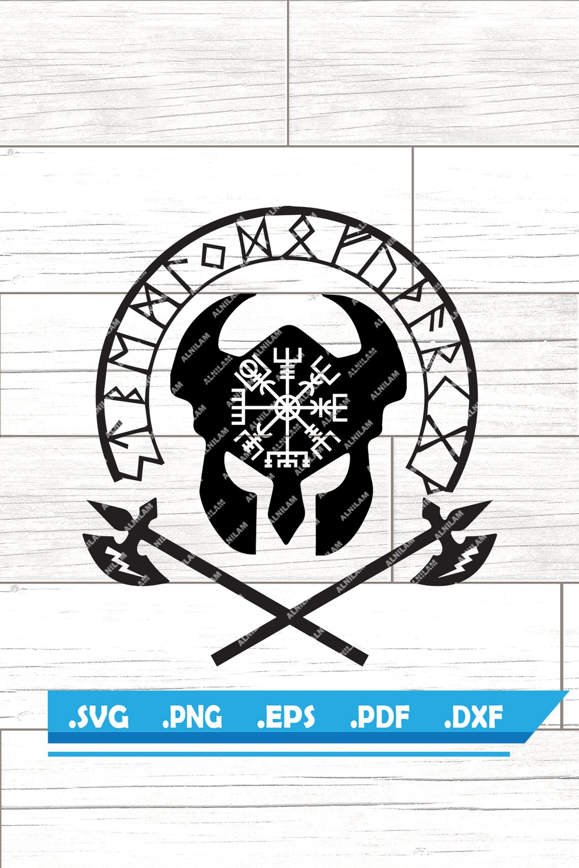 Norse Warrior SVG DXF | Ancient Viking Pagan Vegvisir Symbol | Paper ...
