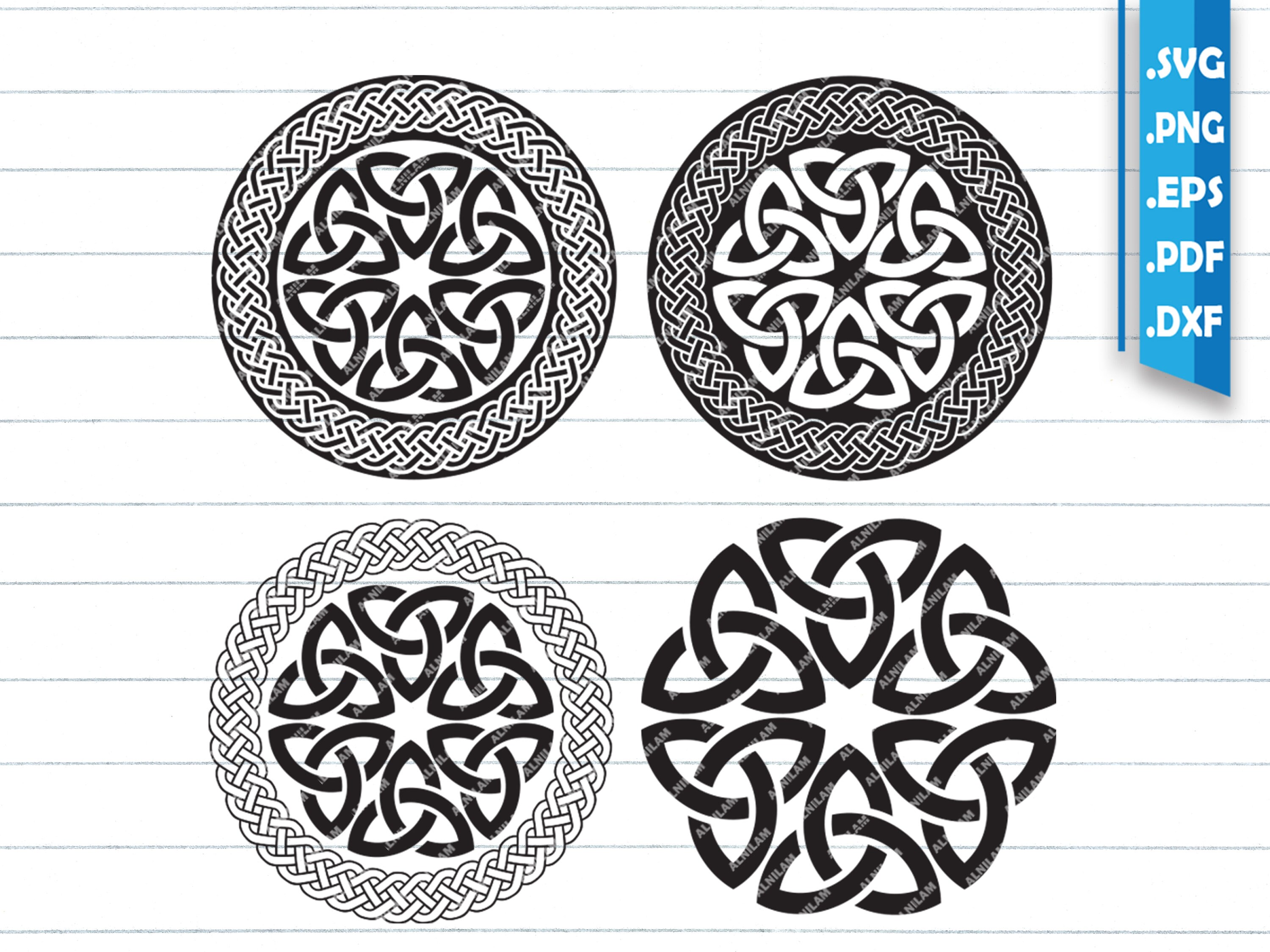 Trinity Knot Mandala SVG DXF | Celtic Triquetra Symbol | Paper Cut ...