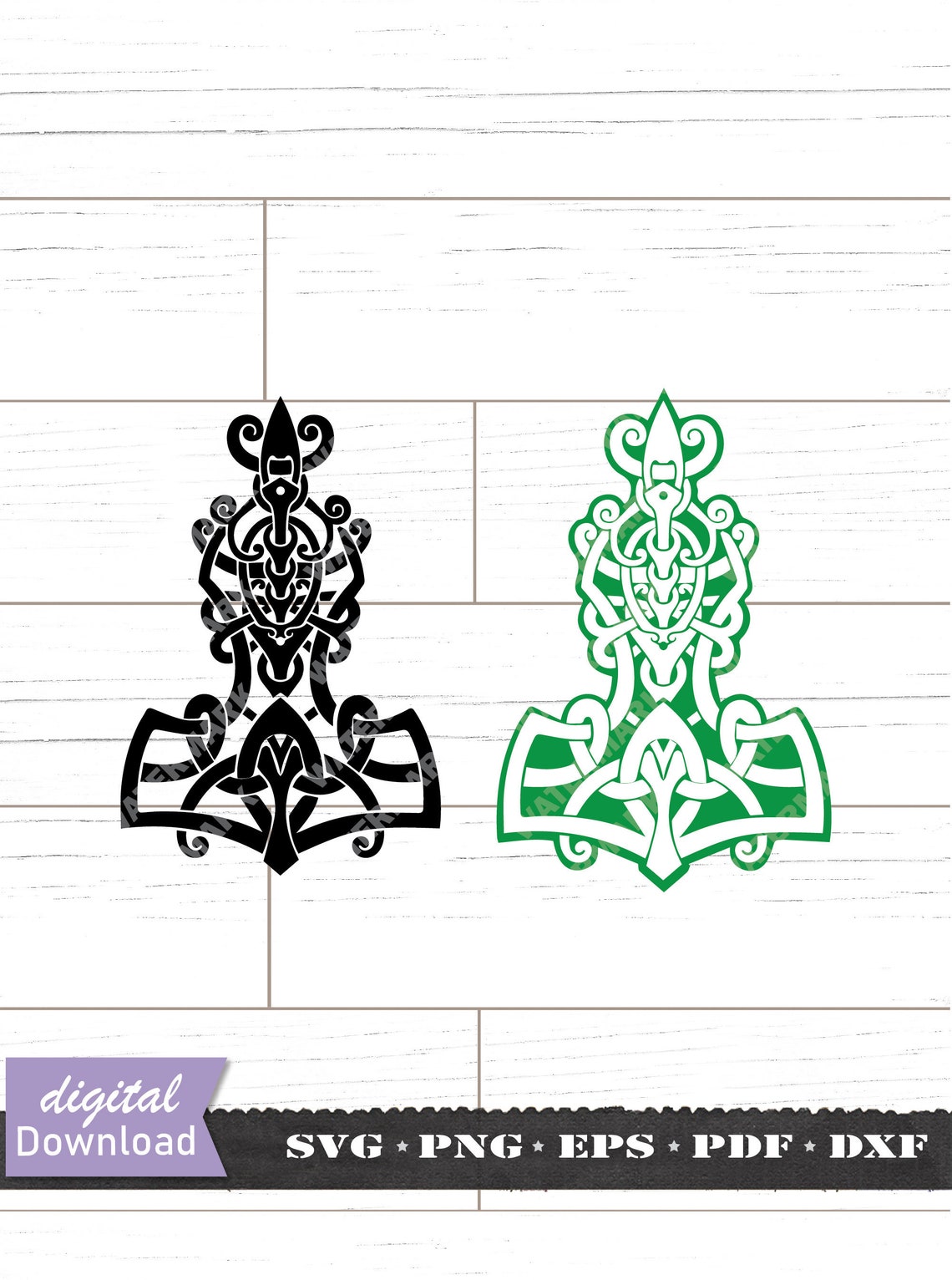 Thor's Hammer SVG | Mjolnir, Mythical Weapon, Viking Hammer of the God ...