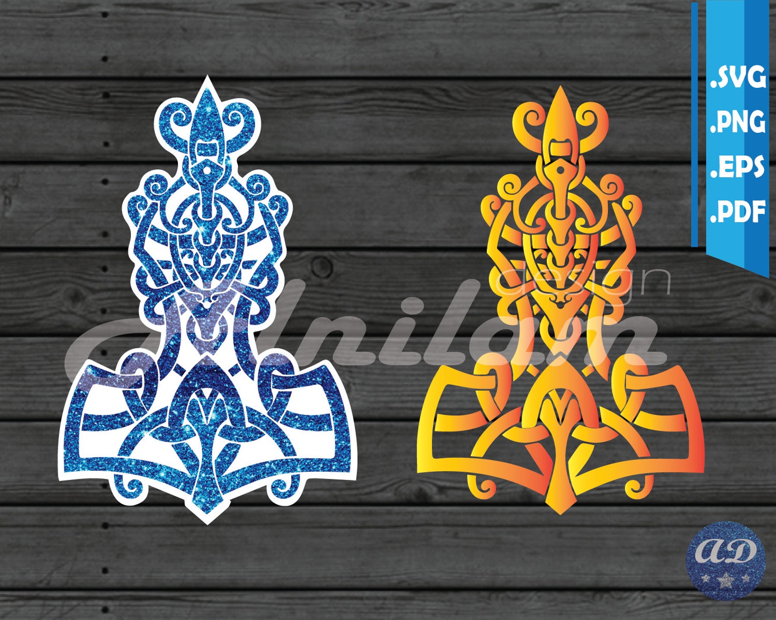 Thor's Hammer SVG | Mjolnir, Mythical Weapon, Viking Hammer of the God ...