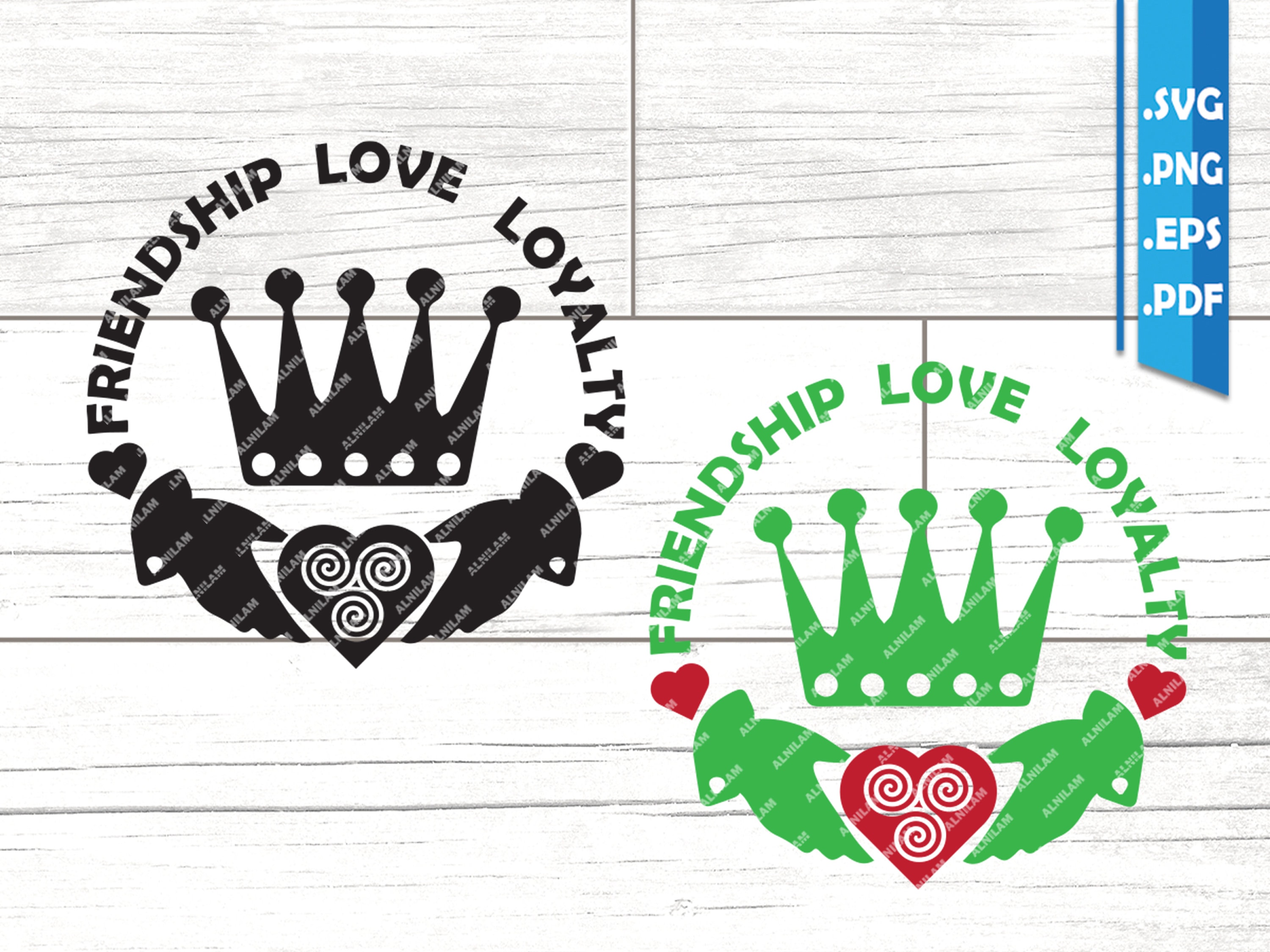Claddagh Symbol SVG | Love Loyalty Friendship Irish Symbol | Paper Cut ...
