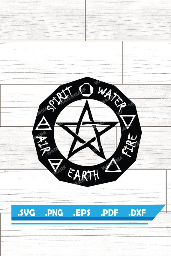 Pentagram With Five Elements SVG DXF Pentalpha Alchemy - Etsy Singapore