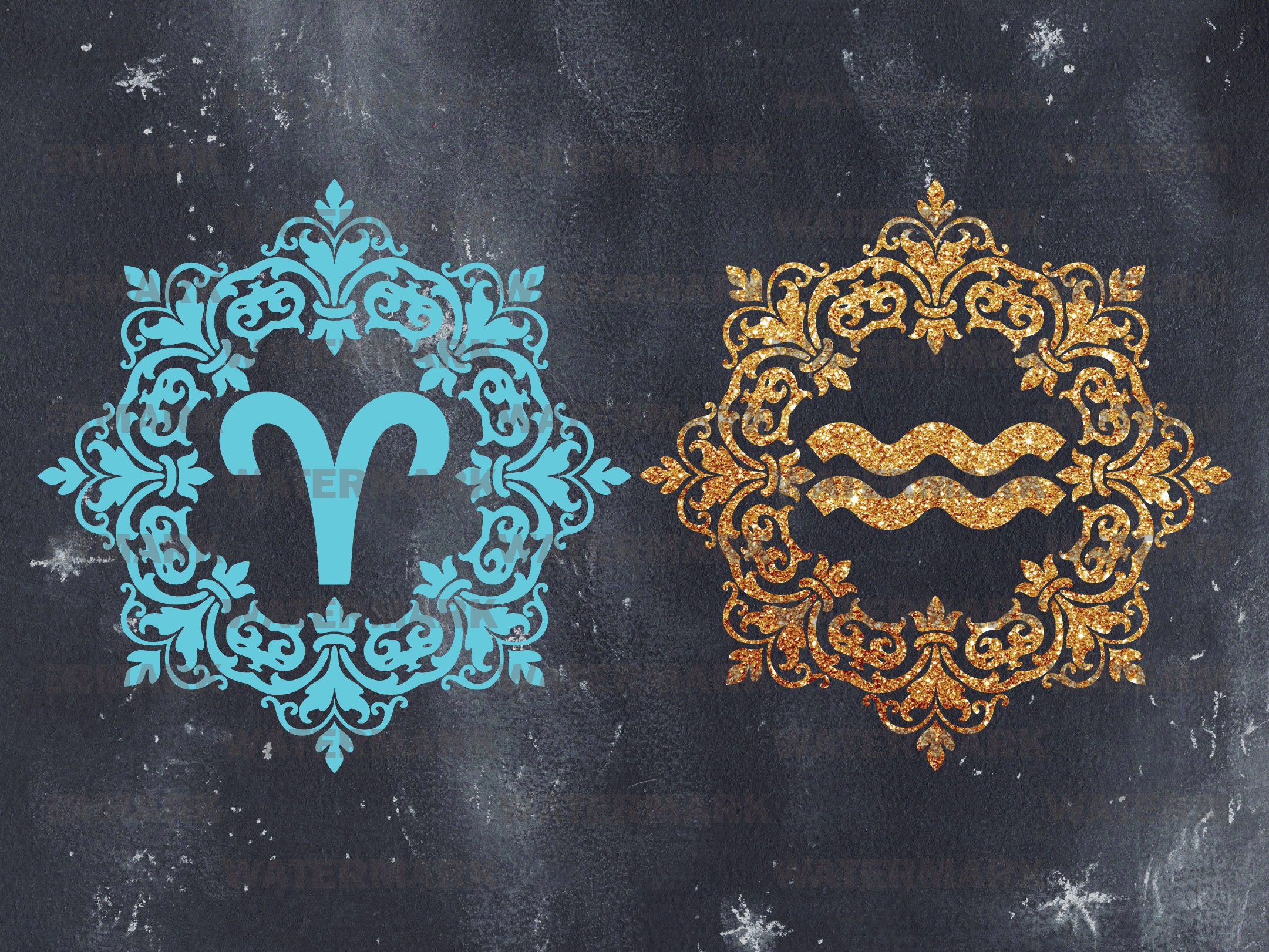 Framed Zodiac 12 Symbols SVG DXF | Astrology Signs, Zodiac Symbols ...