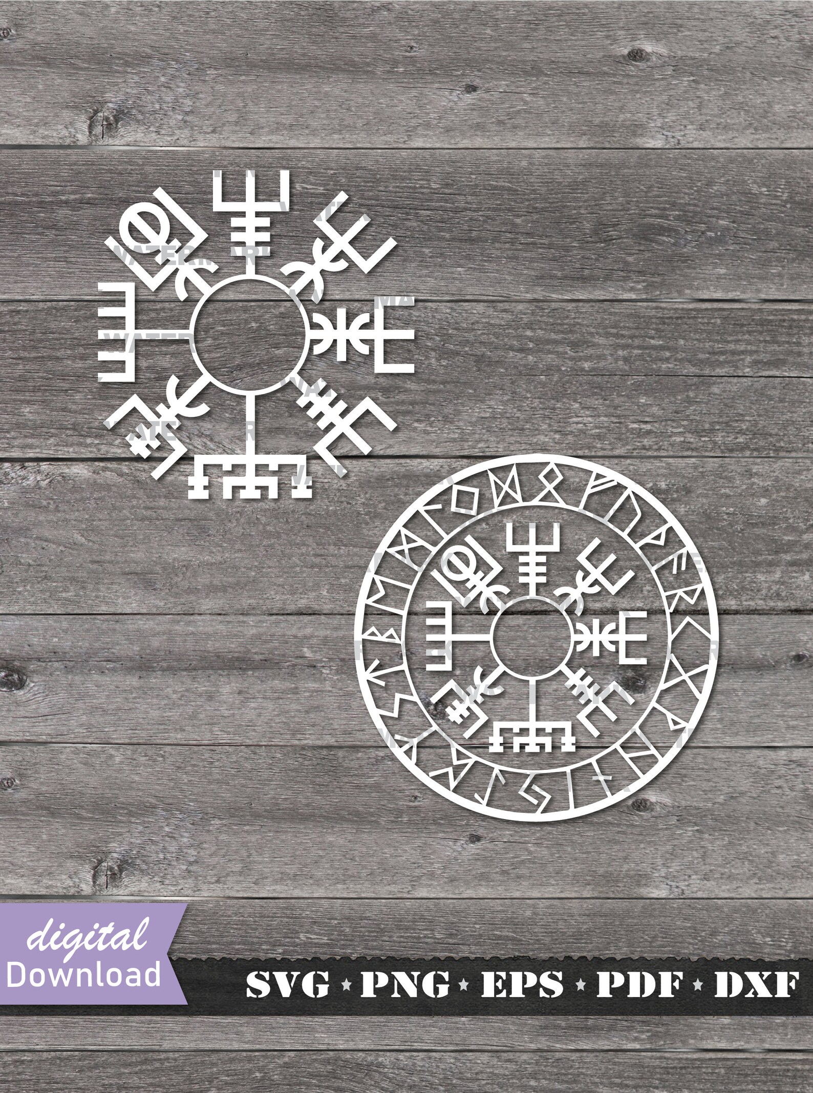 Vegvisir Monogram SVG DXF | Viking Compass, Wheel, Norse, Icelandic ...