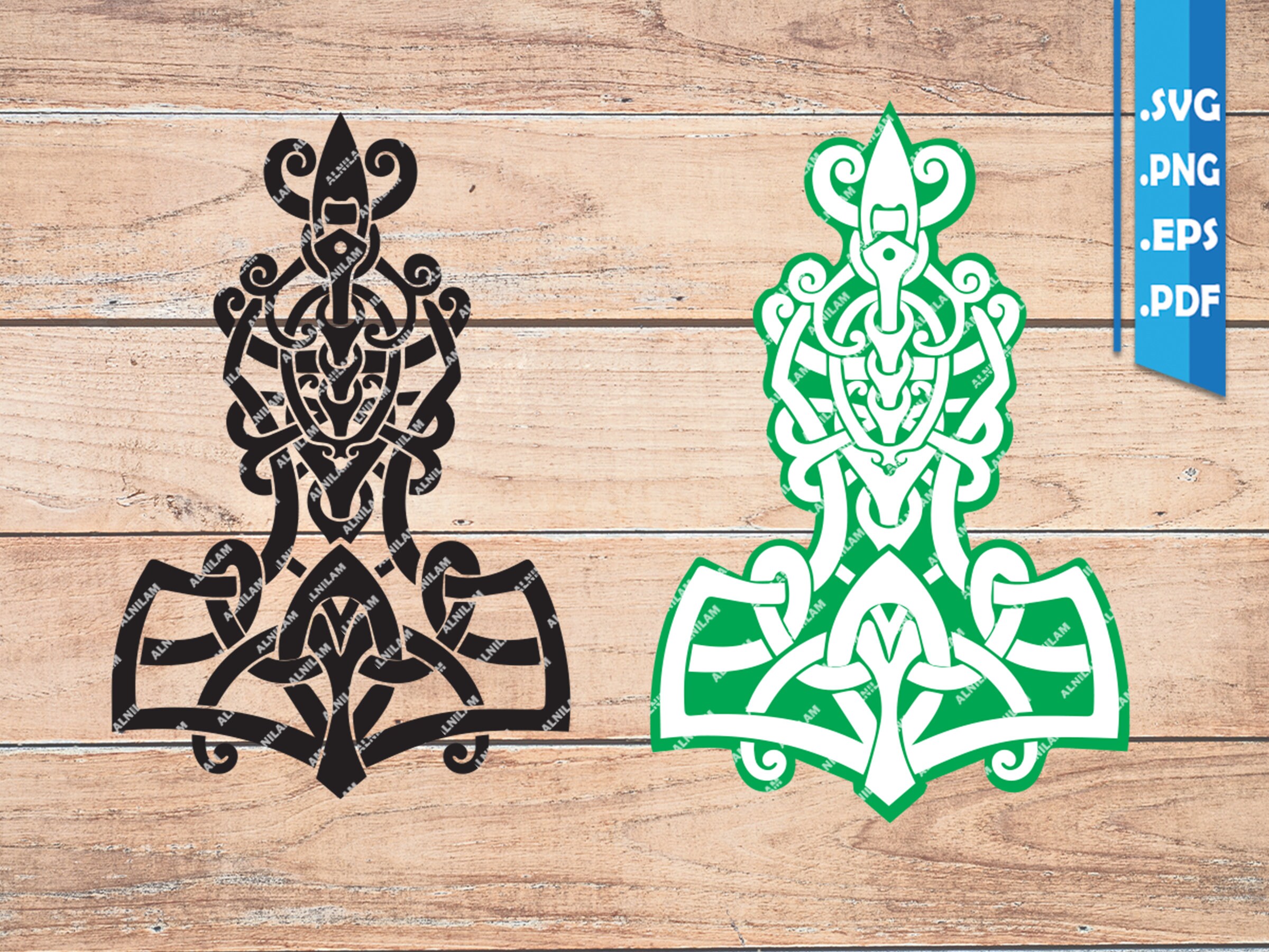 Thorshammer SVG | Mjölnir, Mythische Waffe, Wikinger Hammer des Gottes ...