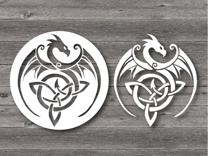 Viking Norse Dragon SVG DXF Paper Cut Template, Cricut, Stencil ...