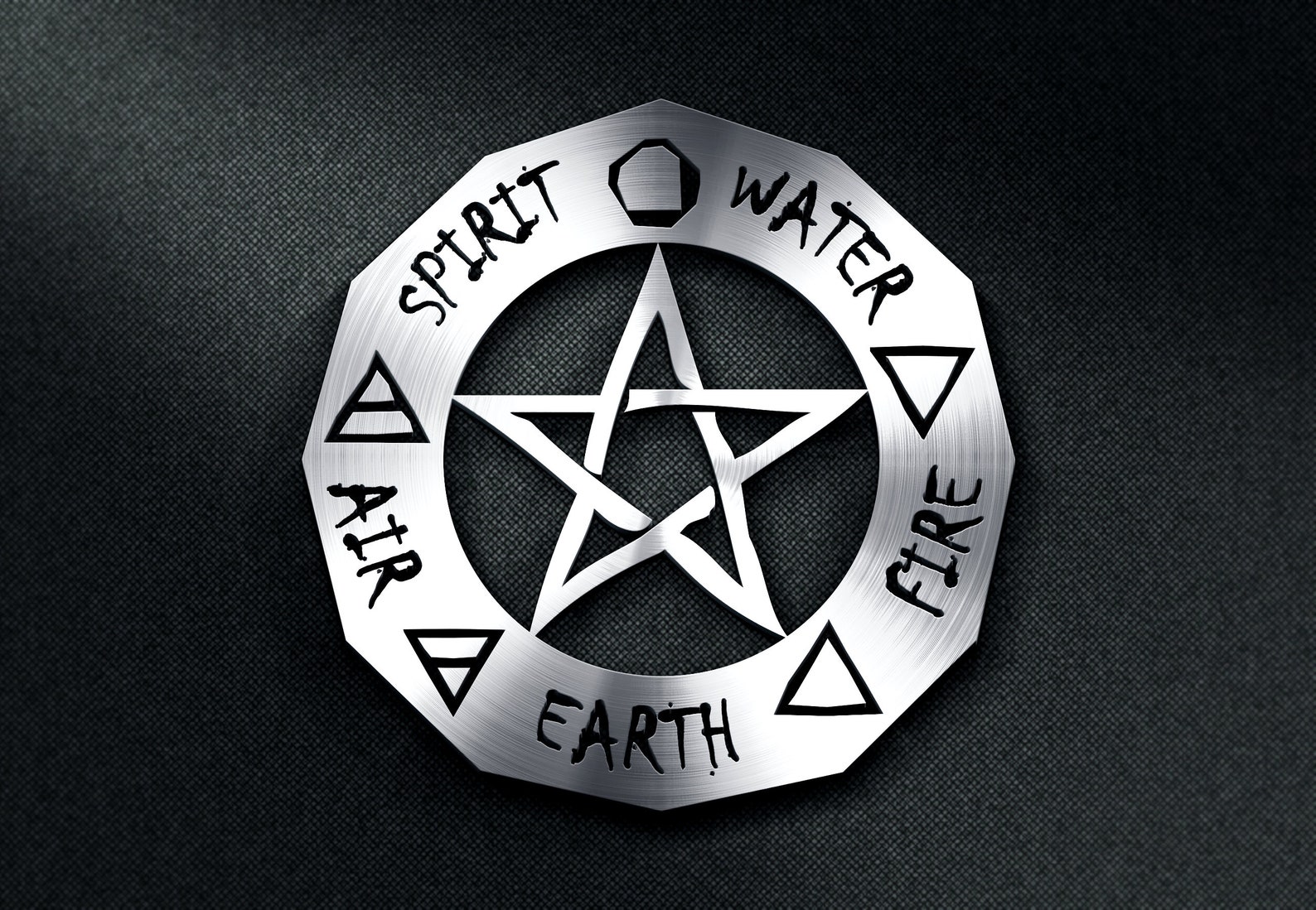 Pentagram With Five Elements SVG DXF | Pentalpha, Alchemy, Star ...