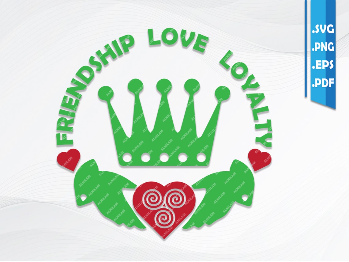 Claddagh Symbol SVG | Love Loyalty Friendship Irish Symbol | Paper Cut ...