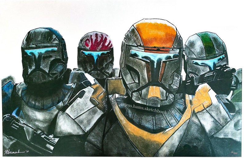 Large Delta Squad Clone Commando Print - Etsy