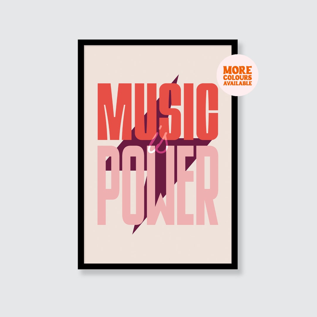 Music is Power Richard Ashcroft Lyrics Poster Print Wall Art A1 A2 A3 ...
