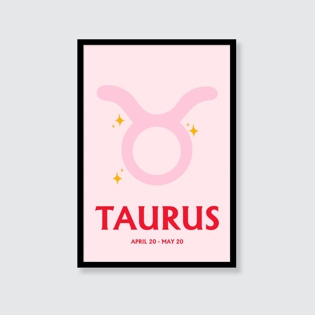 Taurus Star Sign Art Print | Horoscope | Astrology | Birthday | Office ...