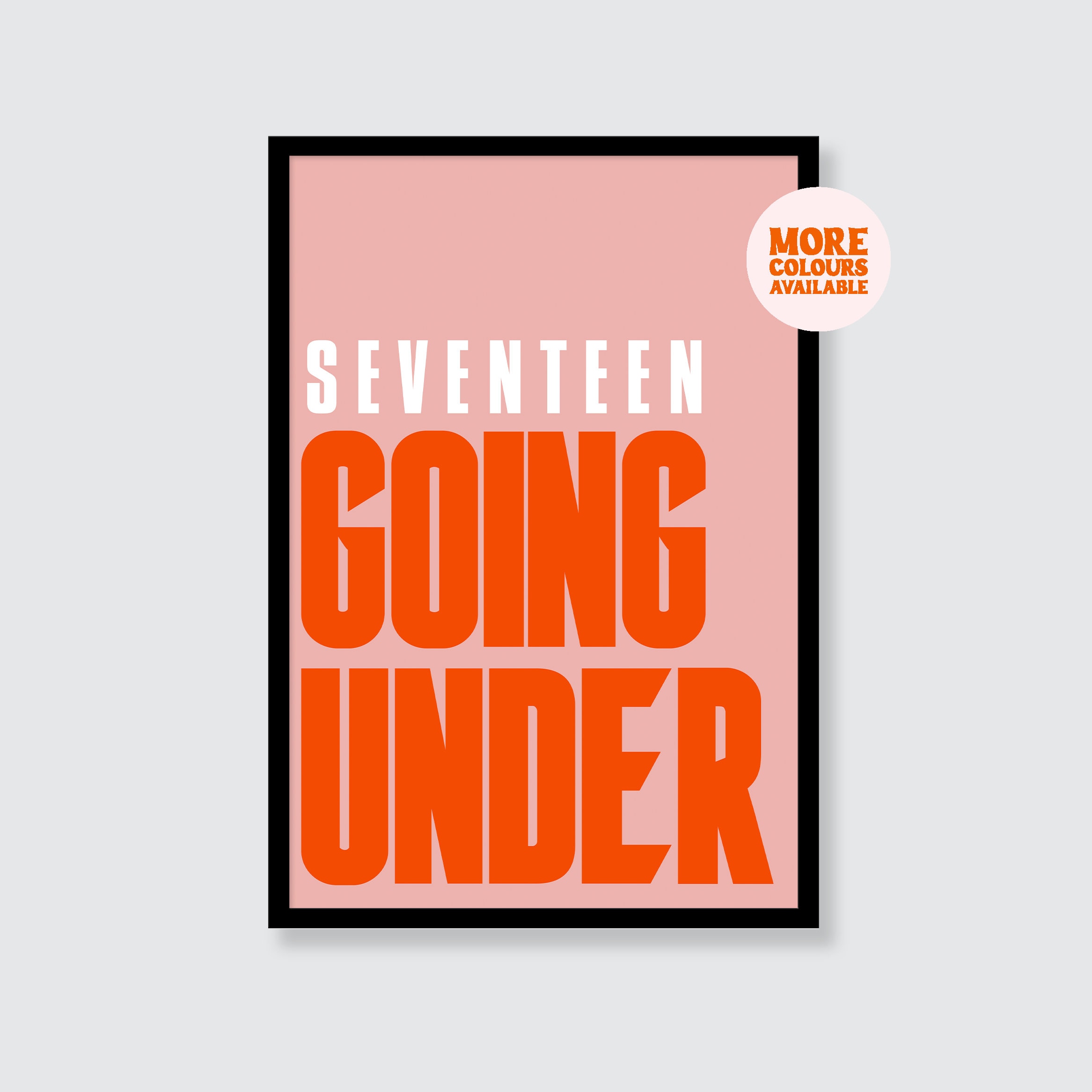 Sam Fender Seventeen Going Under Lyrics Wall Art - Etsy