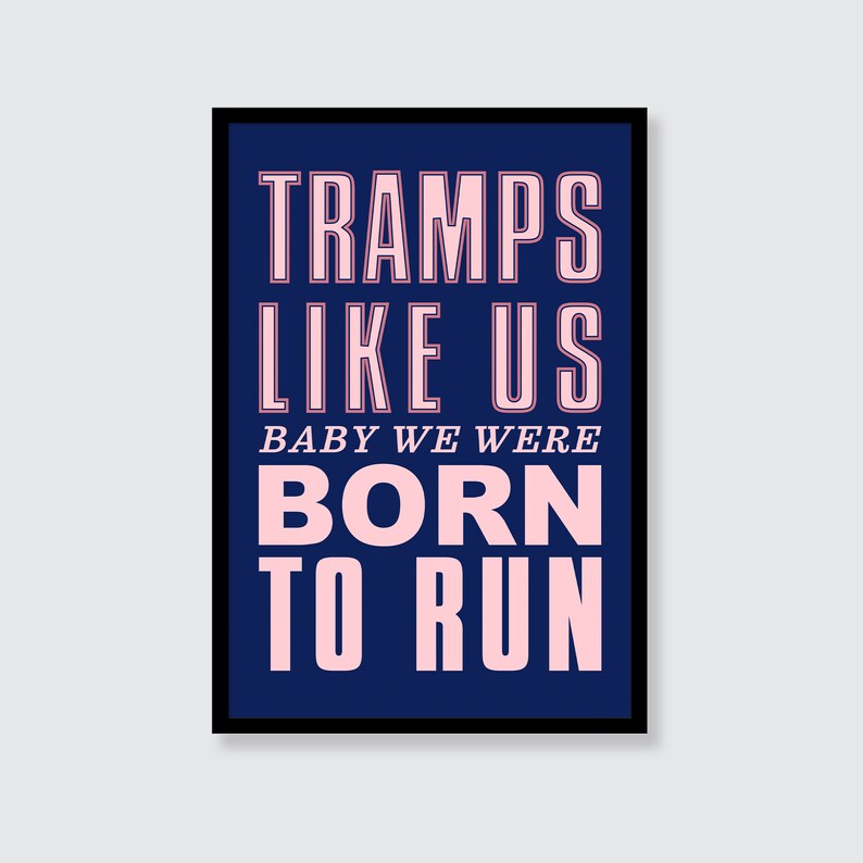 Bruce Springsteen Born to Run Quote Wall Art Poster | Etsy