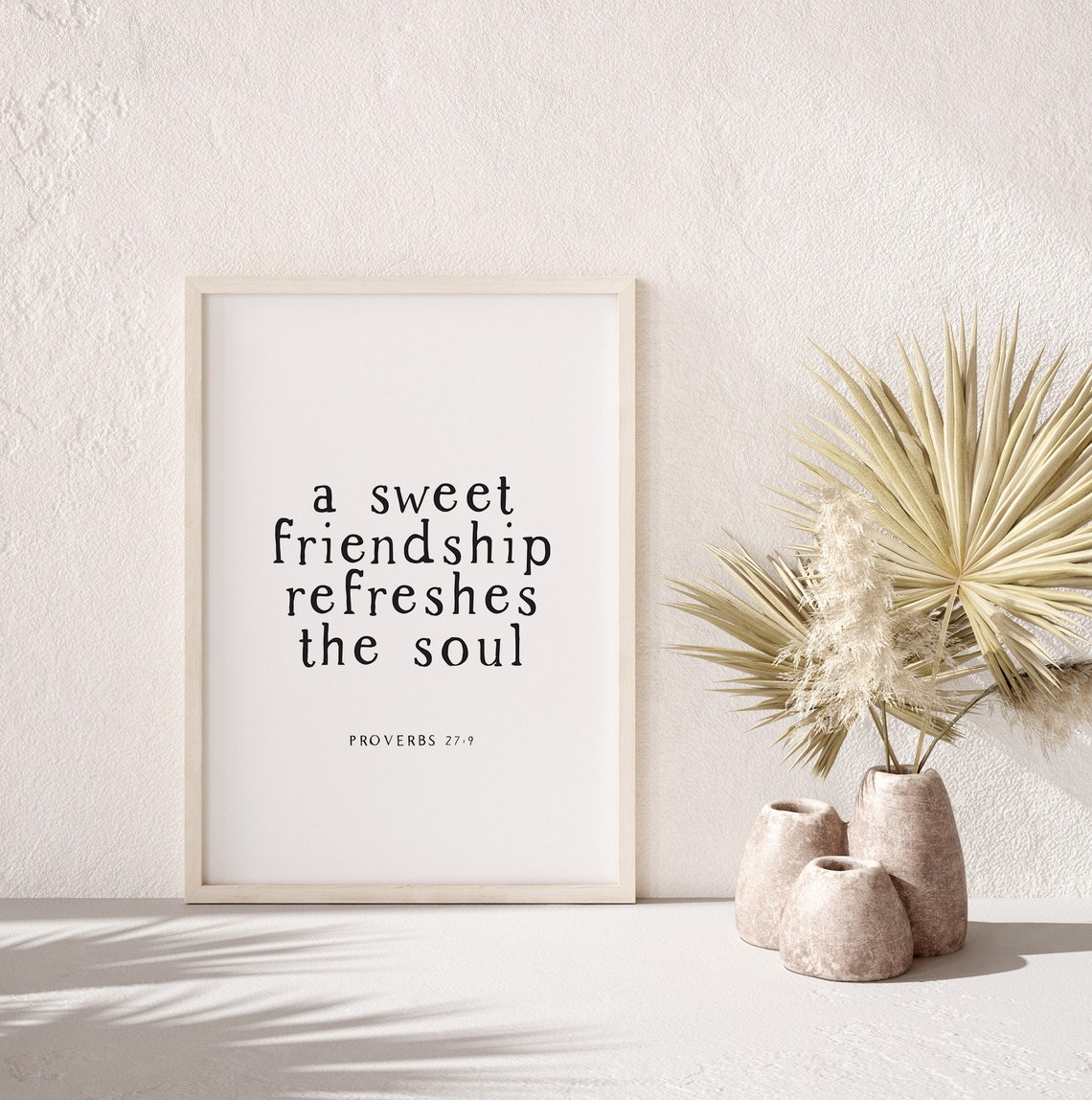 Bible Verse Printable, A Sweet Friendship Refreshes the Soul, Proverbs ...