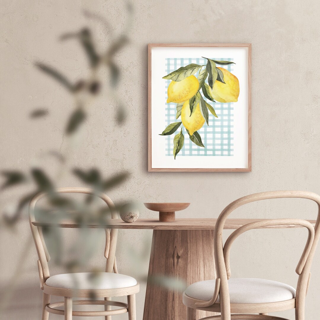 Lemons Poster, Lemon Art, Italy Poster, Lemon Decor, Vintage Poster ...