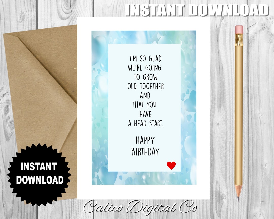 Grow Older Together BIRTHDAY Card, Funny BIRTHDAY Card, Funny Birthday ...