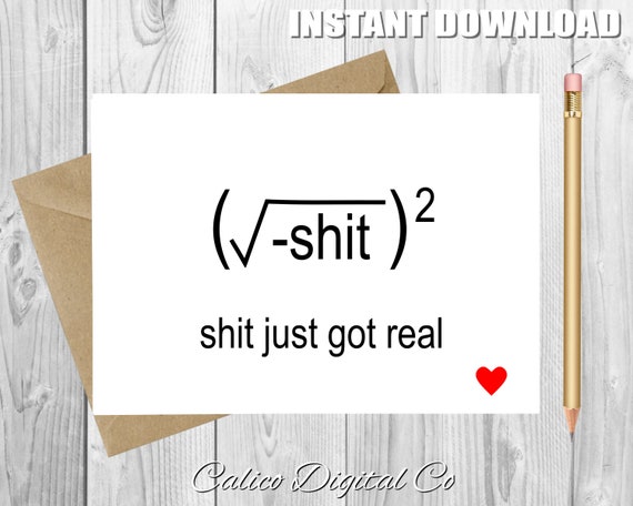 Shit Just Got Real Math Meme