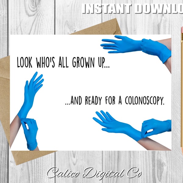 Colonoscopy Greeting Card - Etsy