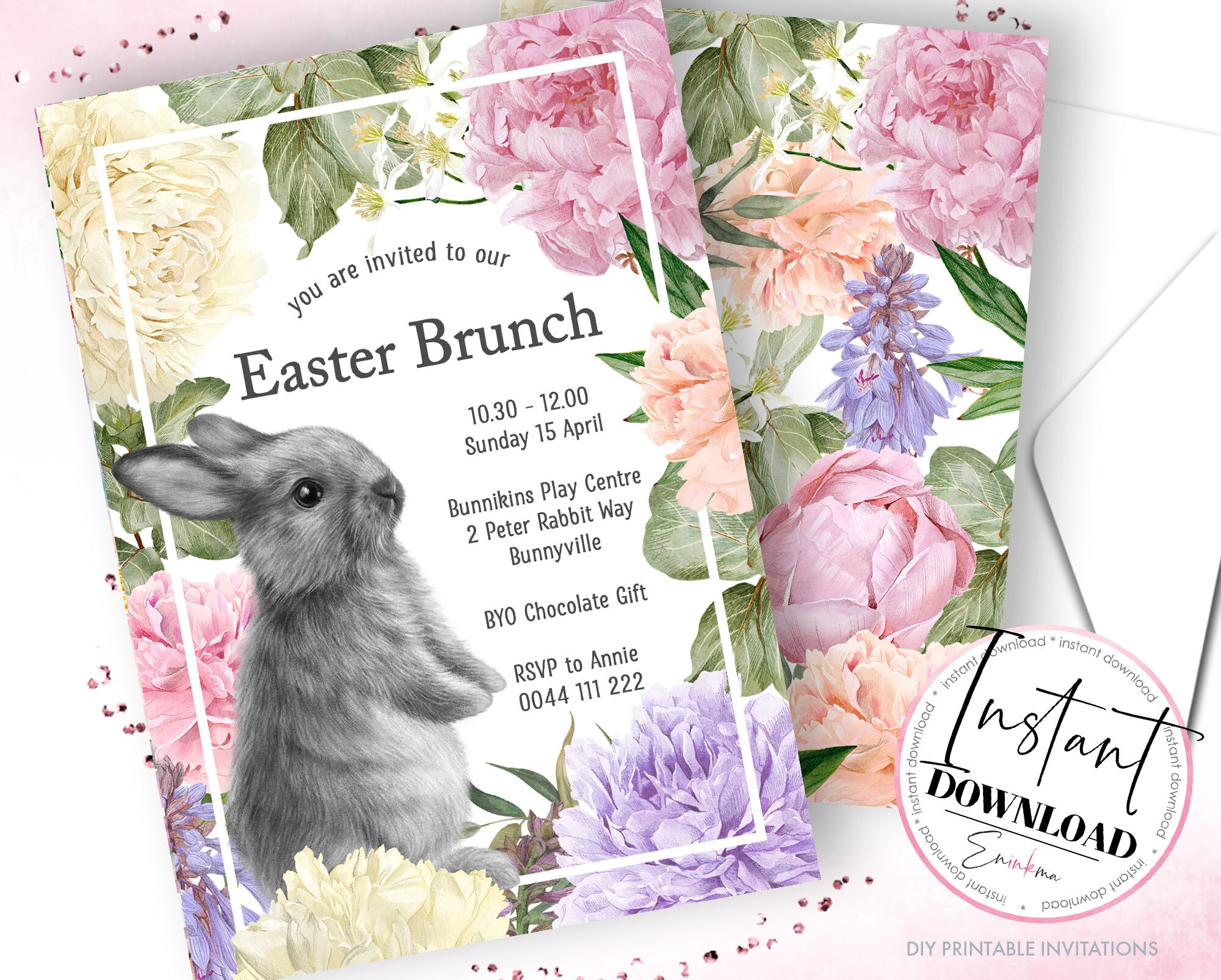 Easter Invitations, Easter Printable Invitations, Easter Party Invites ...