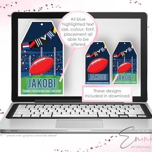 AFL Aussie Rules Favor Tag, AFL Printable, Football Favor Tag, AFL ...