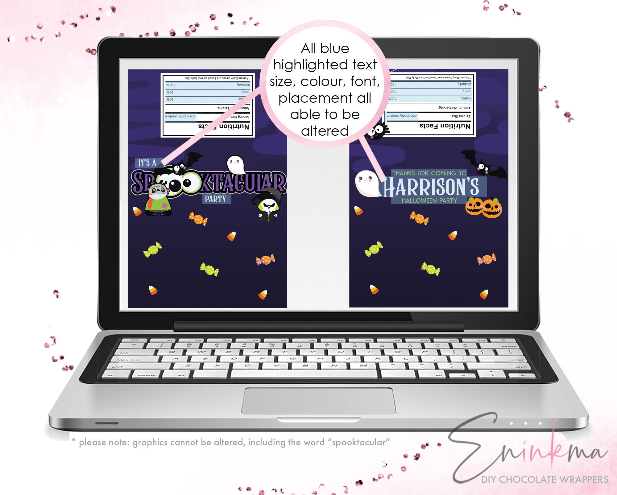 Spooktacular Halloween Printable Chocolate Wrapper, Halloween Wrapper ...