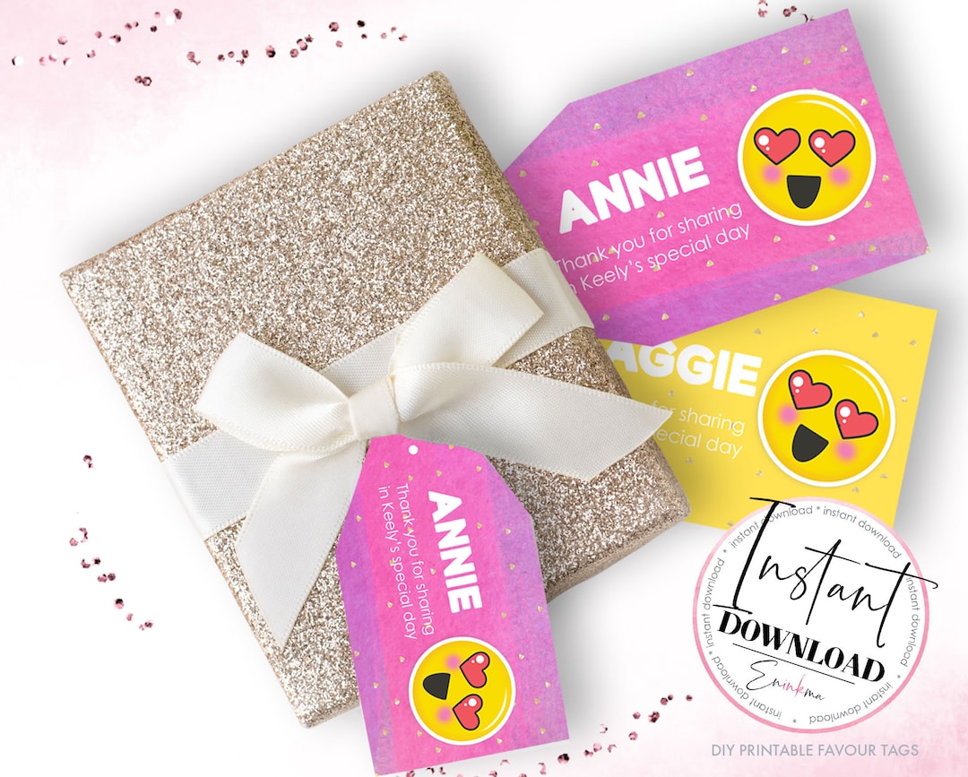 Emoji Party Tag, Emoji Printable, Emoji Party Gift Tag - Etsy