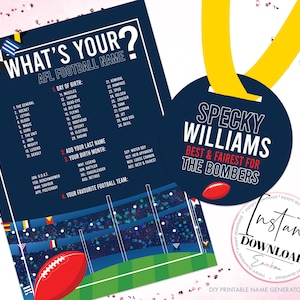 AFL Australian Rules Football Name Generator, Aussie Rules Name ...