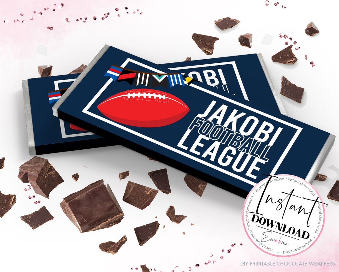 Aussie Rules Printable Chocolate Wrapper, Aussie Rules Wrapper for ...