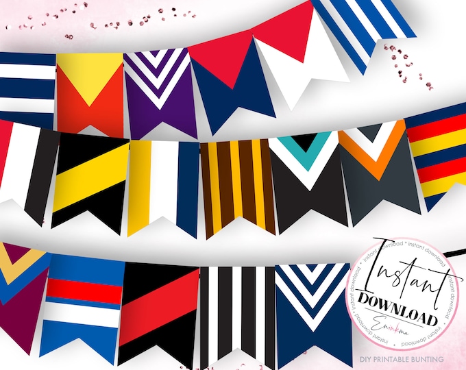 AFL Party Banner | Digital Download | Party Decor | Aussie Rules ...