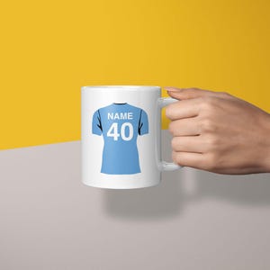 Personalised Manchester City Mug & Coaster, Football Fan Gift - Etsy UK