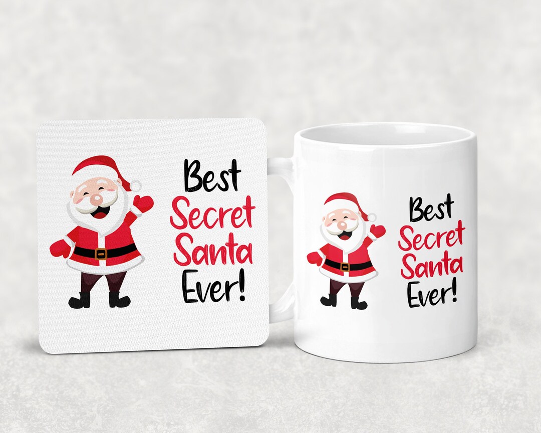 Best Secret Santa Ever Mug & Coaster Set Secret Santa Gifts - Etsy UK