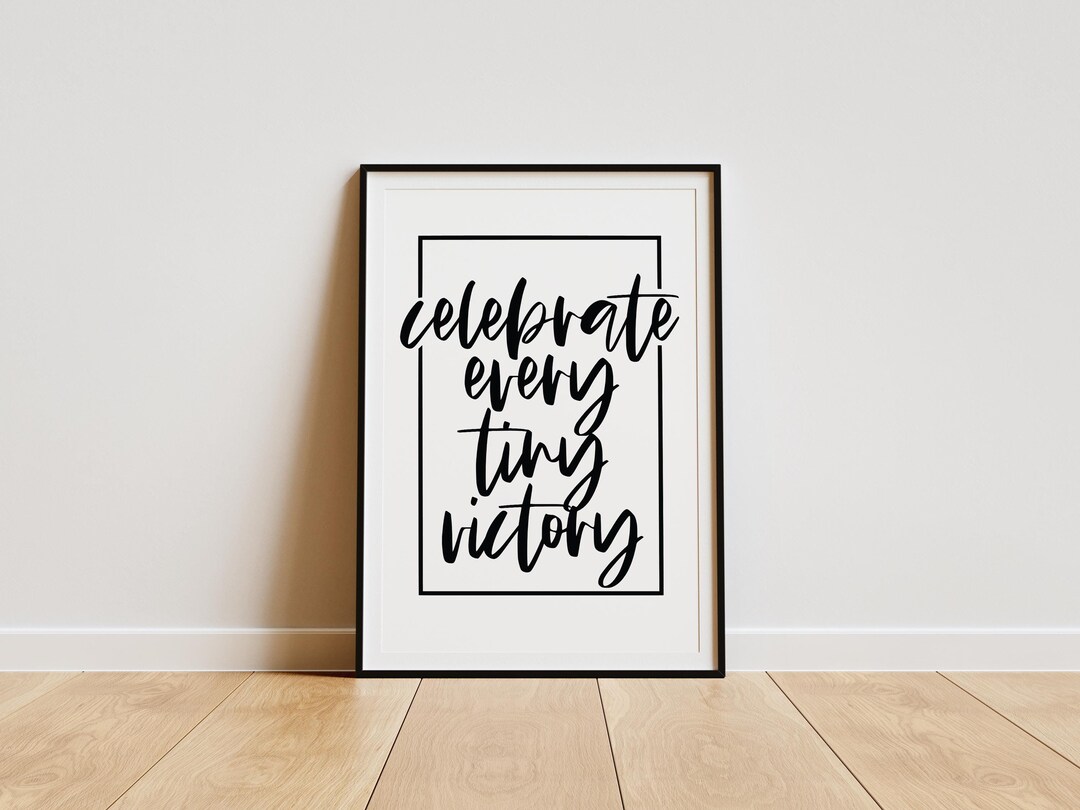 Celebrate Every Victory Print | Motivational Home Art - Etsy UK