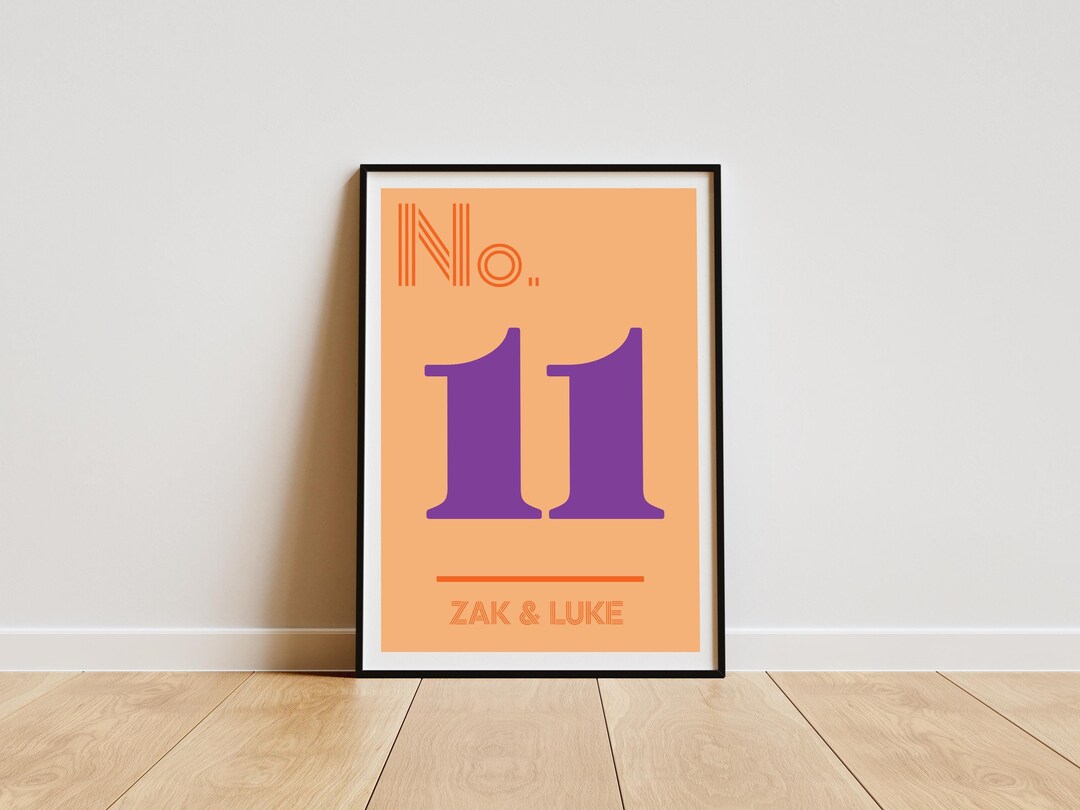 Personalised House Number Hallway Wall Decor| Home Prints | Poster ...