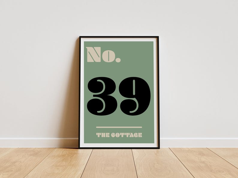 Personalised House Number Hallway Wall Decor| Home Prints | Poster ...