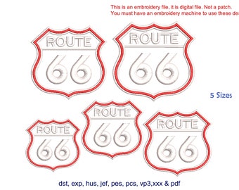 Route 66 Embroidery | Etsy