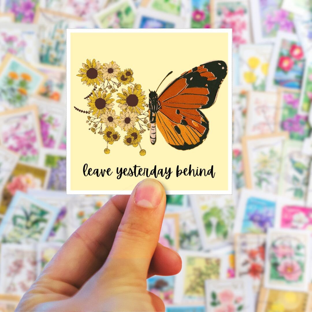 Leave Yesterday Behind Sticker, Waterproof Funny Sticker, Matte Vinyl ...