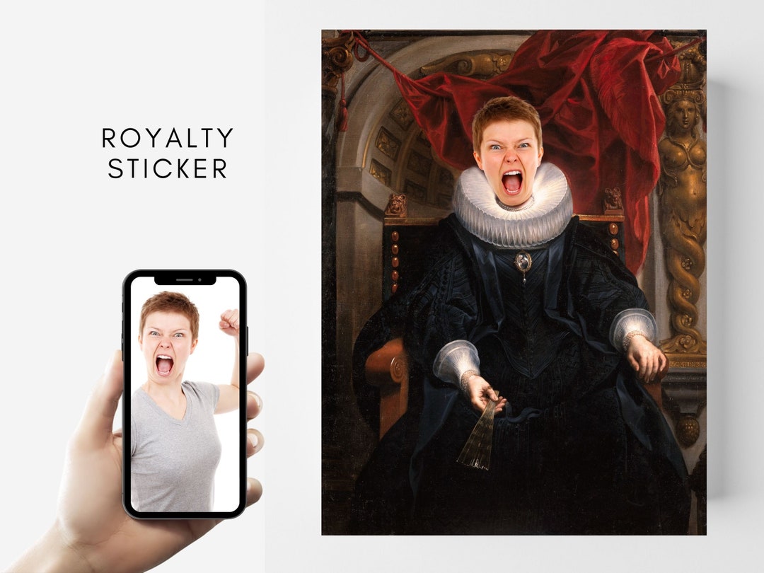 Personalized Black Royal Sticker, Custom Sticker, Personalized Sticker ...