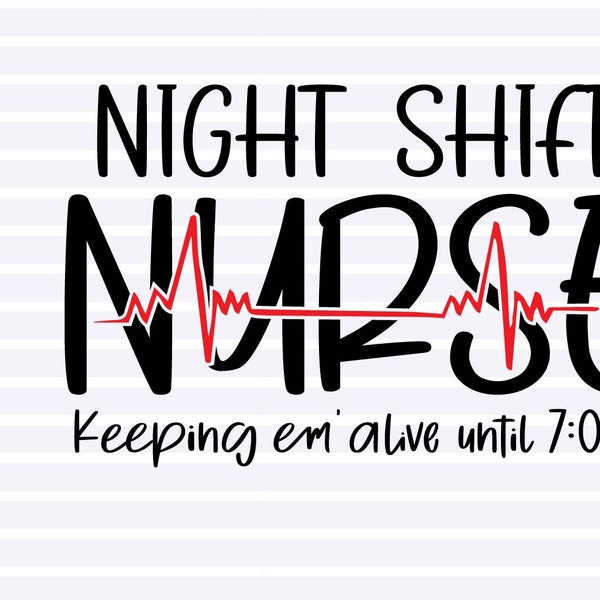 Nurse Night Shift Svg - Etsy